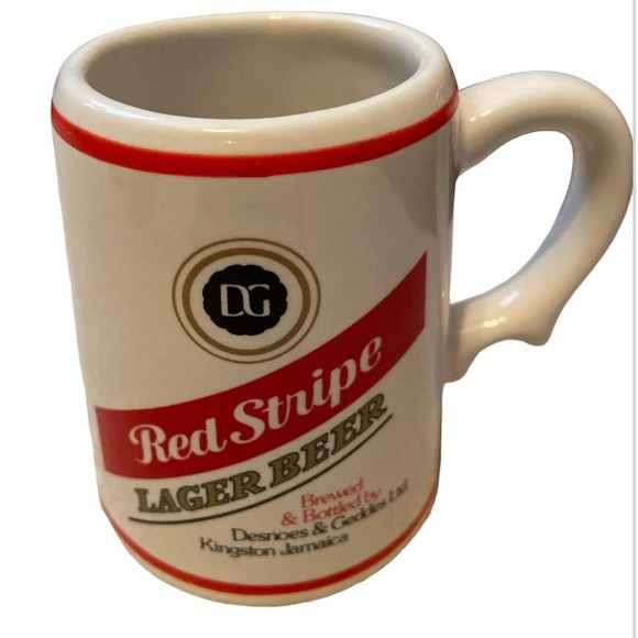 Kitchen | Vintage Red Stripe Small Beer Stein | Poshmark